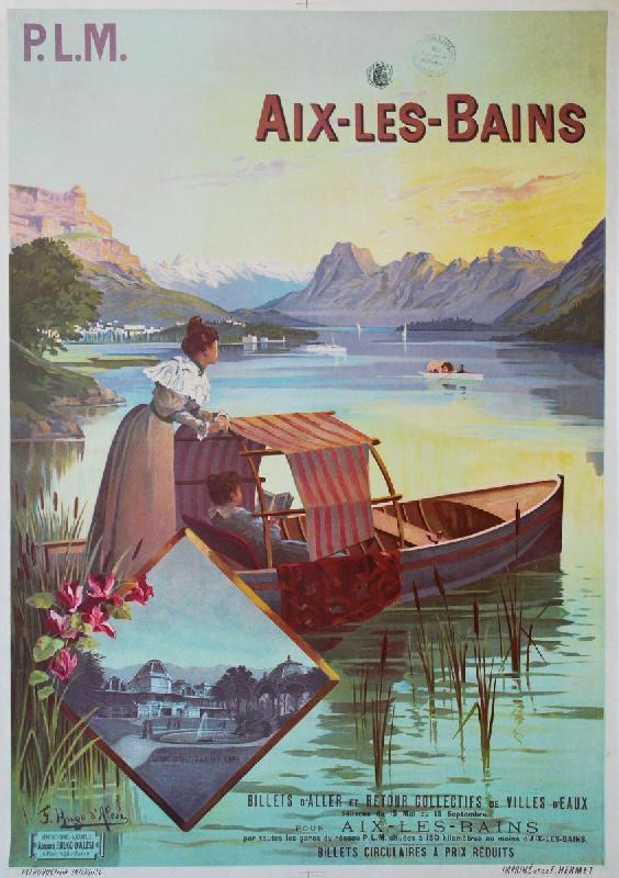 Affiches & posters Affiche ancienne de Hugo D'ALESI Aix-les-Bains