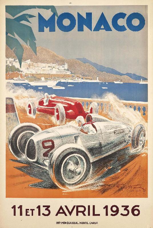 Affiche ancienne de Géo HAM Monaco 1936 - acheter Affiche ancienne de ...